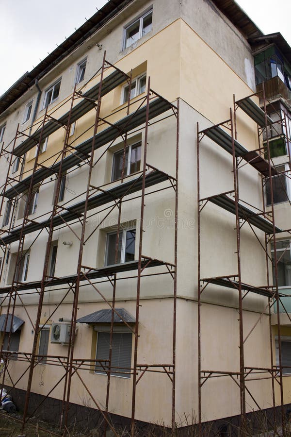 Scaffolding blocks stock photo. Image of apartments, polystyrene - 66851444