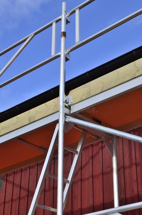 Scaffolding Build in Action at Workplace Editorial Image - Image of ...