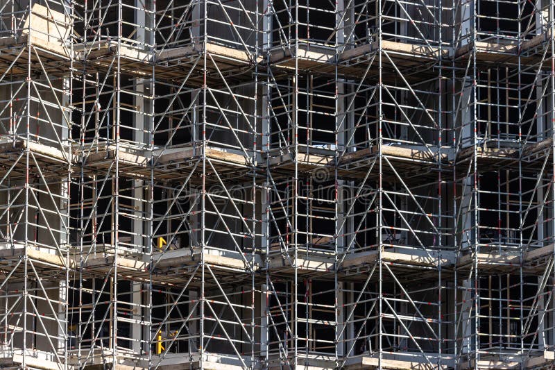 Scaffolding Building Apartment Complex Editorial Stock Photo - Image of ...