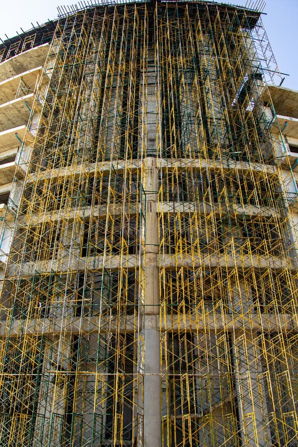 Scaffolding on building stock image. Image of build - 178145173