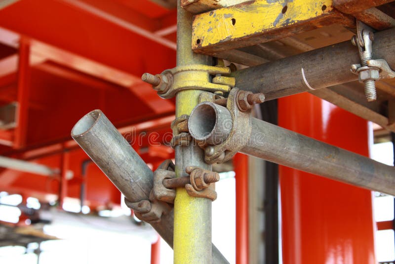 Scaffolding clamps stock photo. Image of connected, build - 56363696