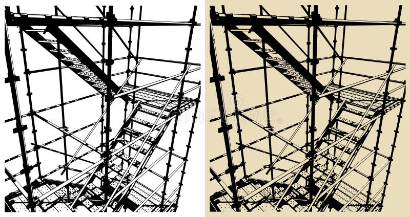 Scaffolding Close-up Illustrations Stock Vector - Illustration of ...