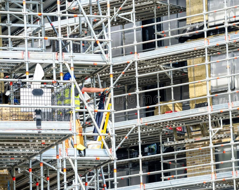 Scaffolding stock image. Image of wall, iron, construction - 380607353