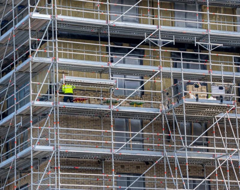 Scaffolding stock photo. Image of window, tower, stadium - 380874472