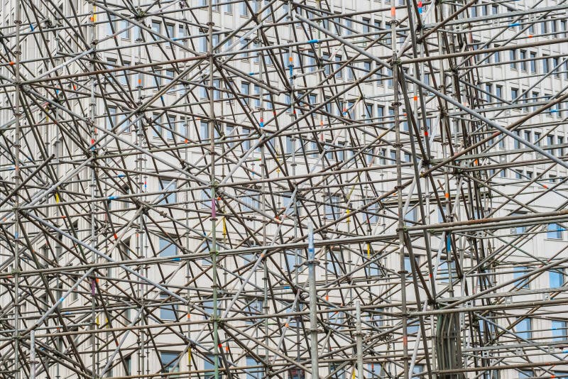 Scaffolding Construction Concept - Abstract Scaffolding Framework Stock ...