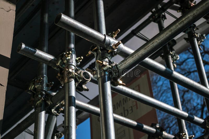 Scaffolding on a Construction Site, Detail of the Scaffolding ...