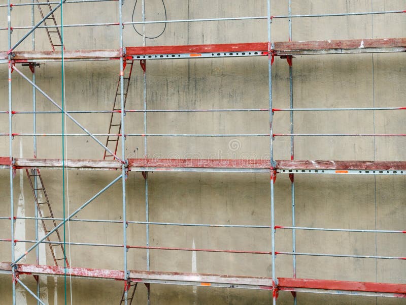 Scaffolding, Construction Site in Progress Stock Image - Image of house ...
