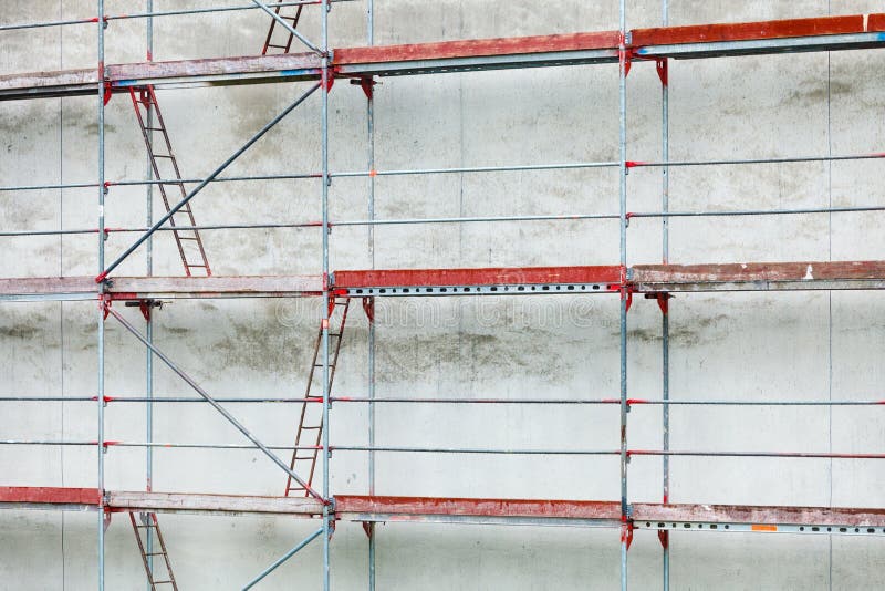 Scaffolding, Construction Site in Progress Stock Image - Image of rise ...