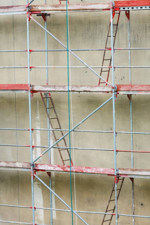 Scaffolding, Construction Site in Progress Stock Photo - Image of ...