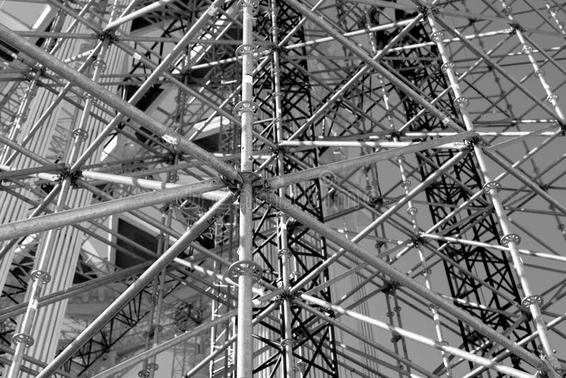 Scaffolding Elements Construction. Metal Scaffolding Tubes and Bars ...