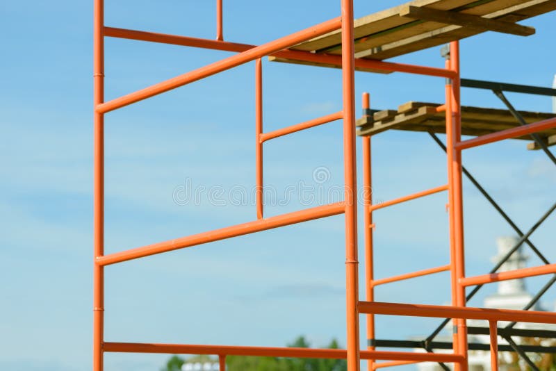 Scaffolding Elements Construction. Metal Scaffolding Tubes and Bars ...