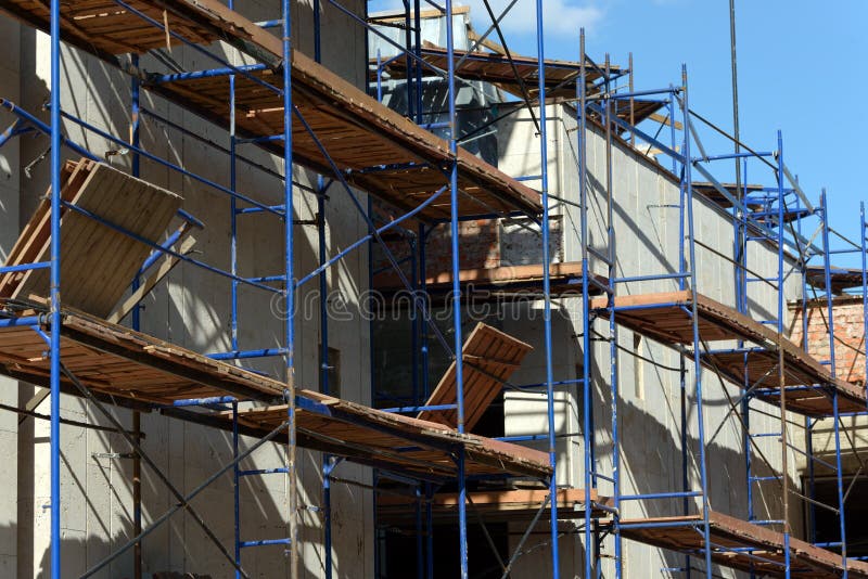 Scaffolding Elements Construction. Metal Scaffolding Tubes and Bars ...