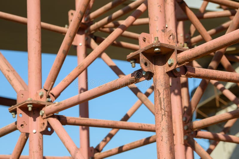 Scaffolding Elements Construction. Metal Scaffolding Tubes and Bars ...