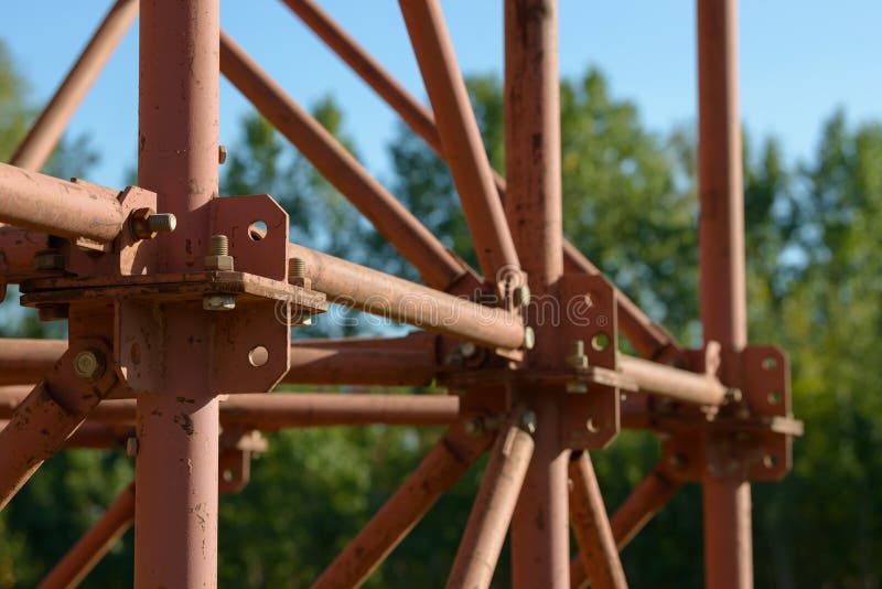Scaffolding Elements Construction. Metal Scaffolding Tubes and Bars ...