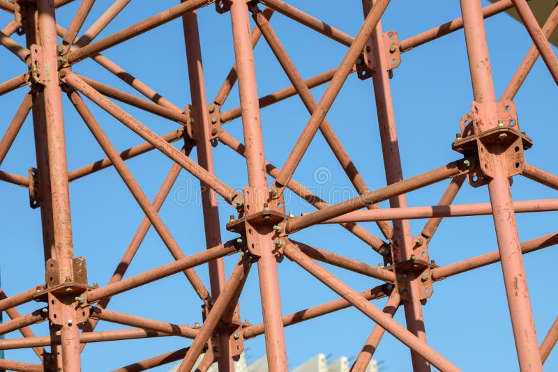 Scaffolding Elements Construction. Metal Scaffolding Tubes and Bars ...