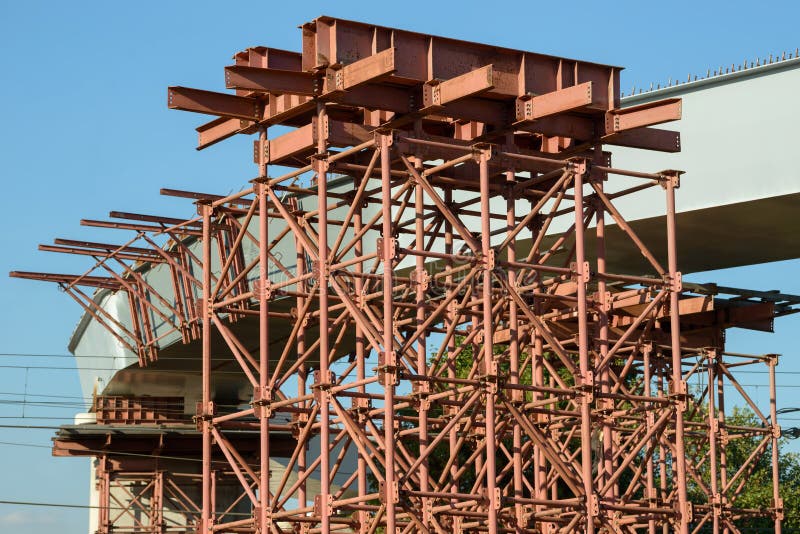 Scaffolding Elements Construction. Metal Scaffolding Tubes and Bars ...