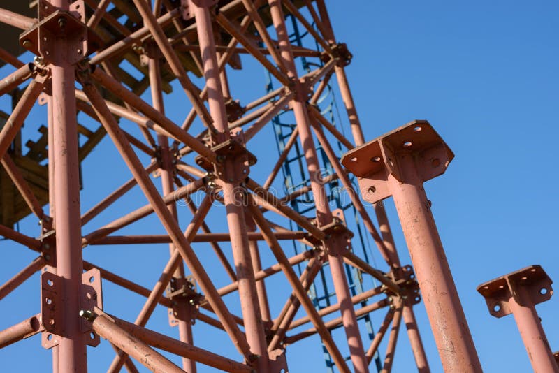 Scaffolding Elements Construction. Metal Scaffolding Tubes and Bars ...