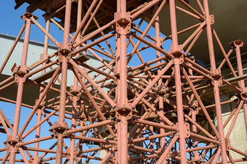 Scaffolding Elements Construction. Metal Scaffolding Tubes and Bars ...