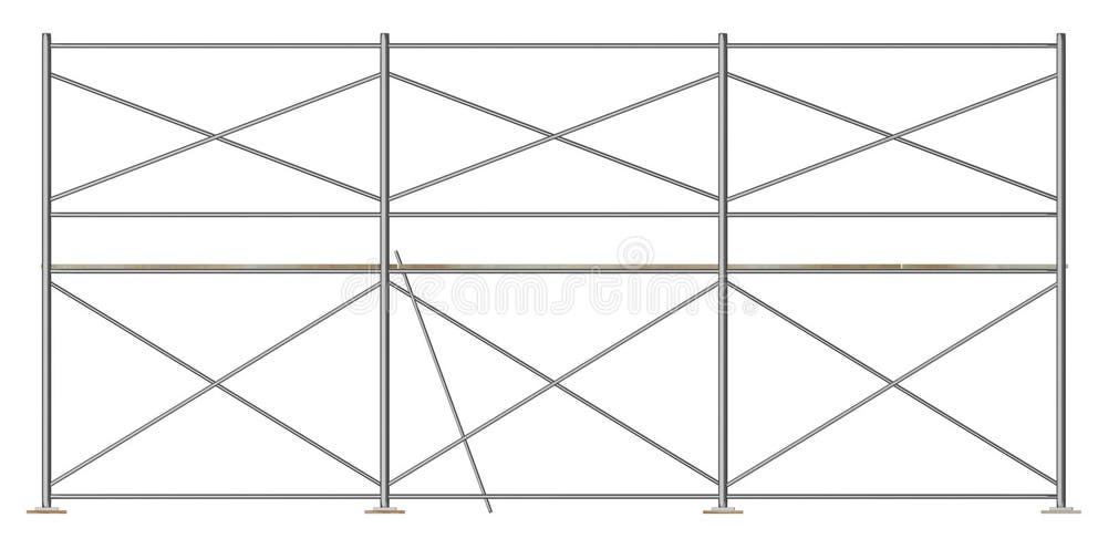 Scaffolding - Ground and First Floor - Axo Stock Illustration ...