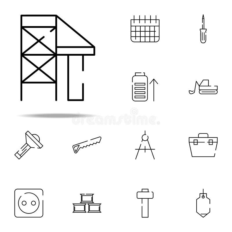 Mobile Scaffold Construction Stock Illustrations – 108 Mobile Scaffold ...