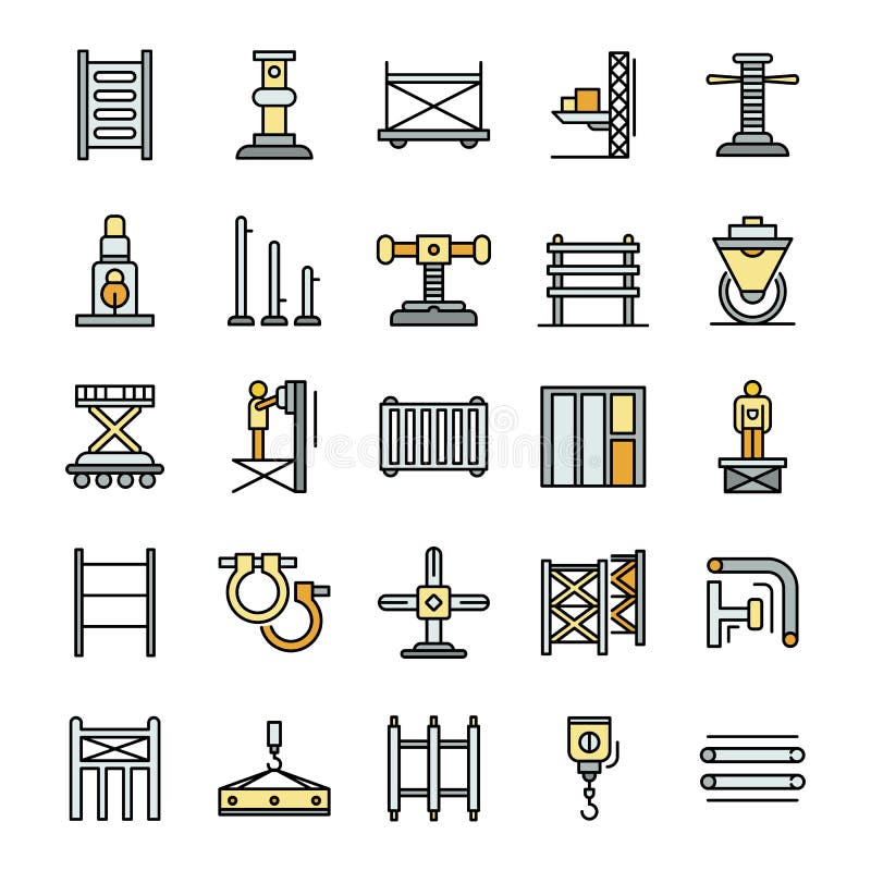 Scaffolding Icon Set, Outline Style Stock Vector - Illustration of ... Scaffolding Icon Set, Outline Style Stock Vector - Illustration of ...