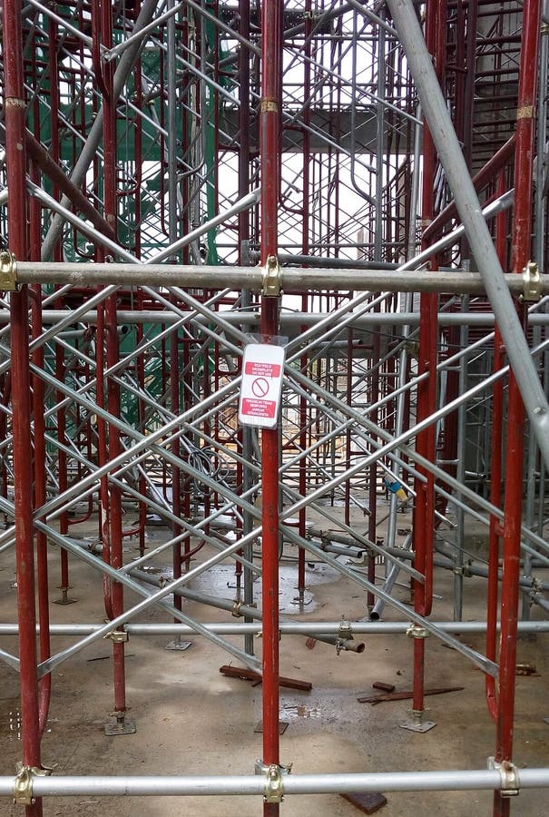 Scaffolding is Installed As Temporary Support for Concrete Formwork at ...