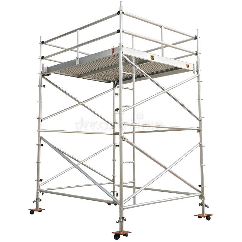 Scaffolding Isolated on White Background Stock Image - Image of frame ...