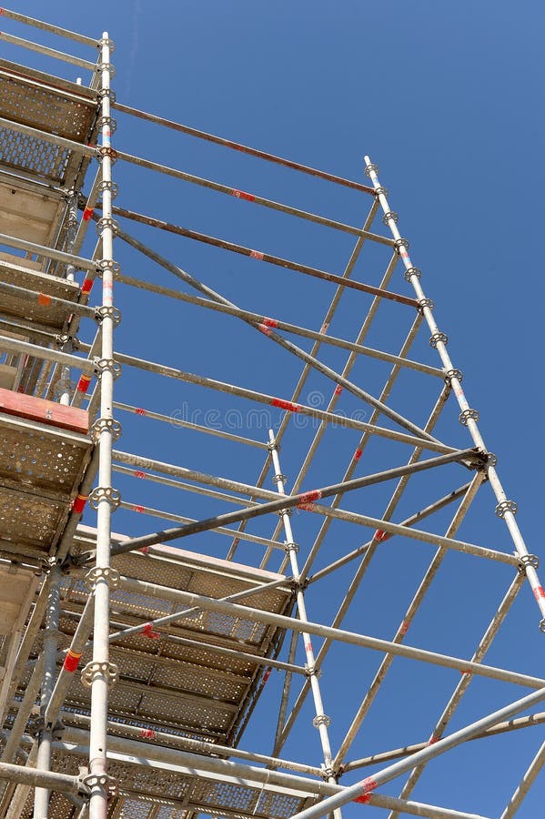 Scaffolding stock image. Image of work, bricks, clouds, scaffolding - 21941