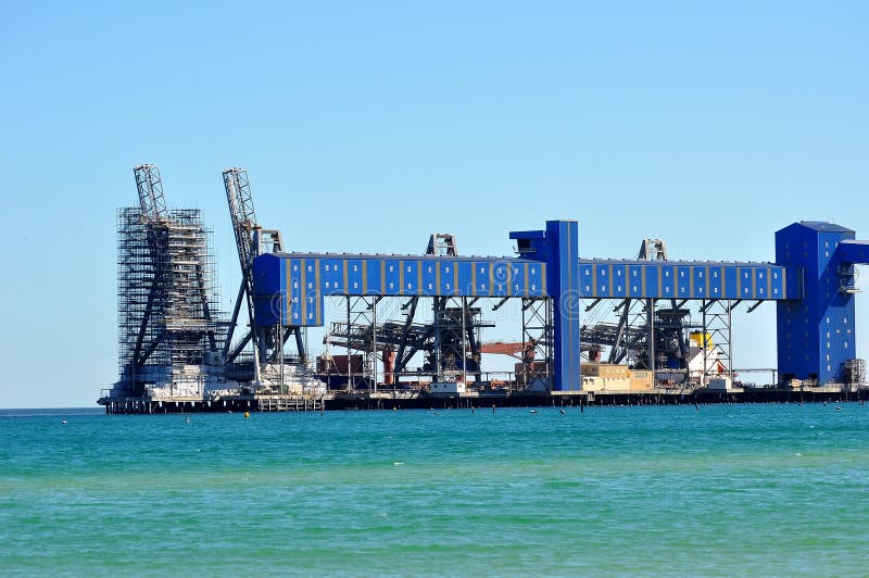 Scaffolding on Marine Construction Site Stock Image - Image of marine ...