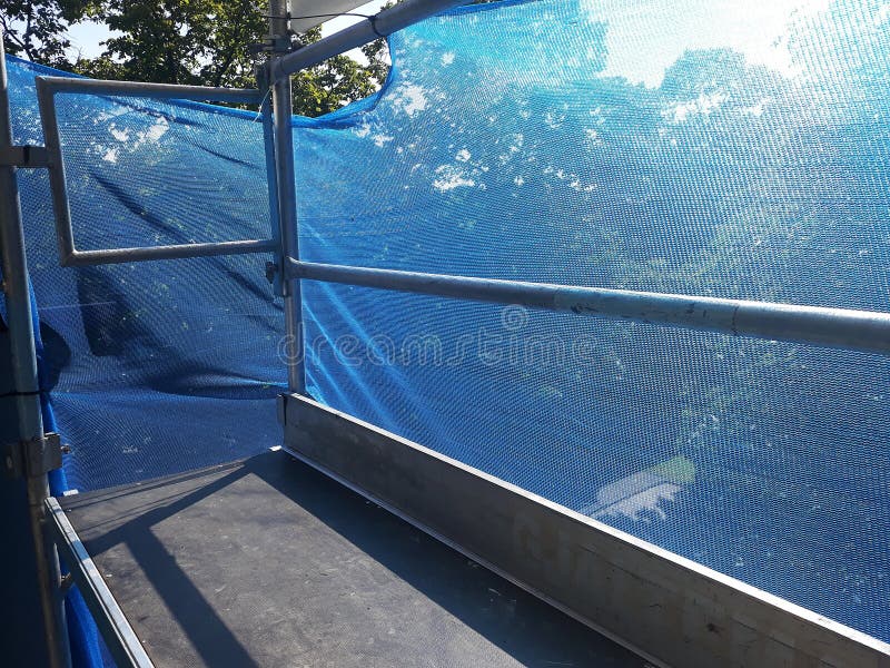 Scaffolding Mounted To Renovate a Building. Stock Photo - Image of ...