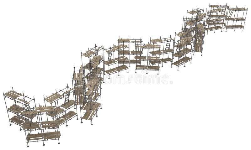 Scaffolding Path stock illustration. Illustration of white - 144714683