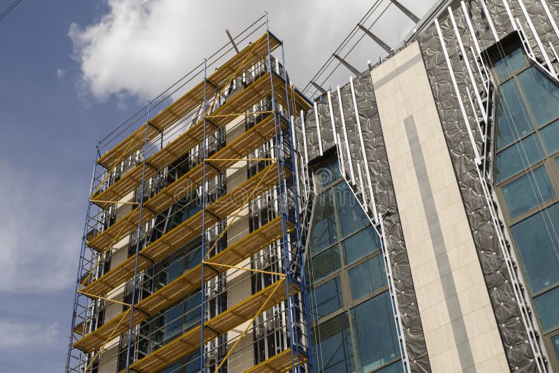 Scaffolding and Rafters Outside the the Process Stock Image - Image of ...