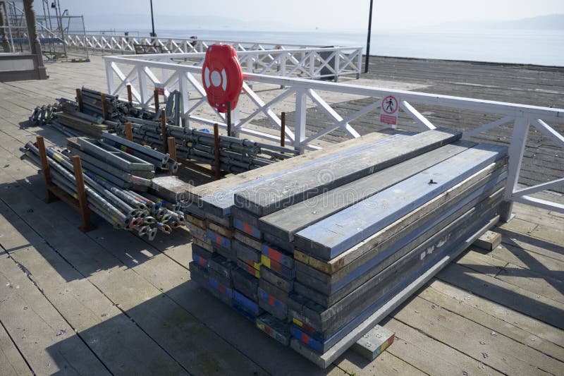 Scaffolding Storage for Safe Access To Construction Work Stock Photo ...