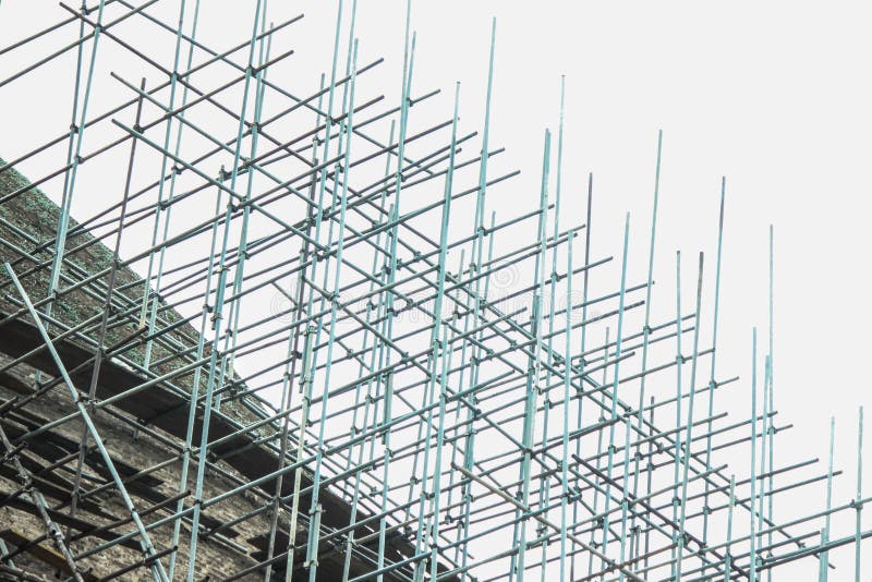 Scaffolding Structure in Construction Site Stock Image - Image of ...