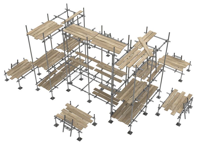Scaffolding Tables Construct Stock Illustration - Illustration of ...