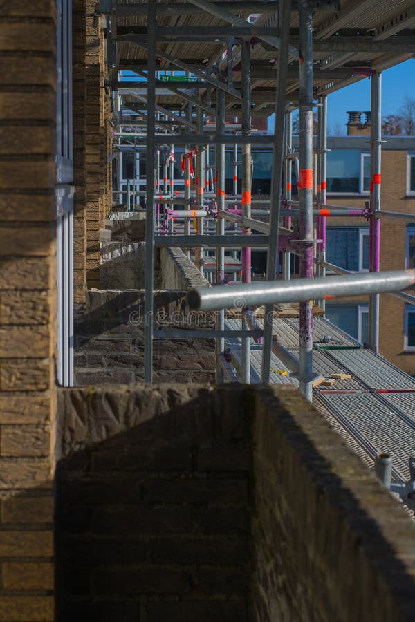 Scaffolding Used As a Temporary Structure To Support the Building ...