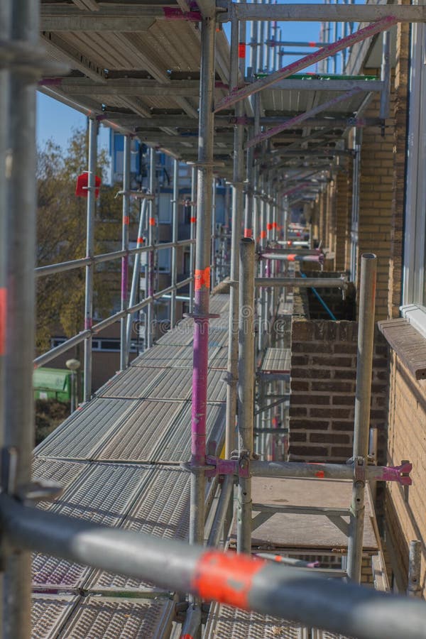 Scaffolding Used As a Temporary Structure To Support the Building ...