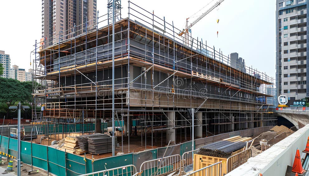 Scaffolding Used As the Temporary Structure To Support Platform, Form ...