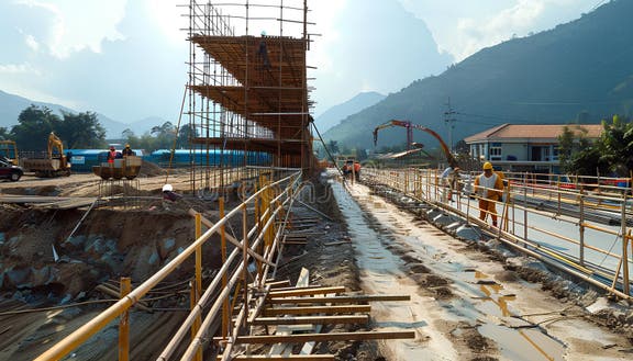 Scaffolding Used As the Temporary Structure To Support Platform, Form ...