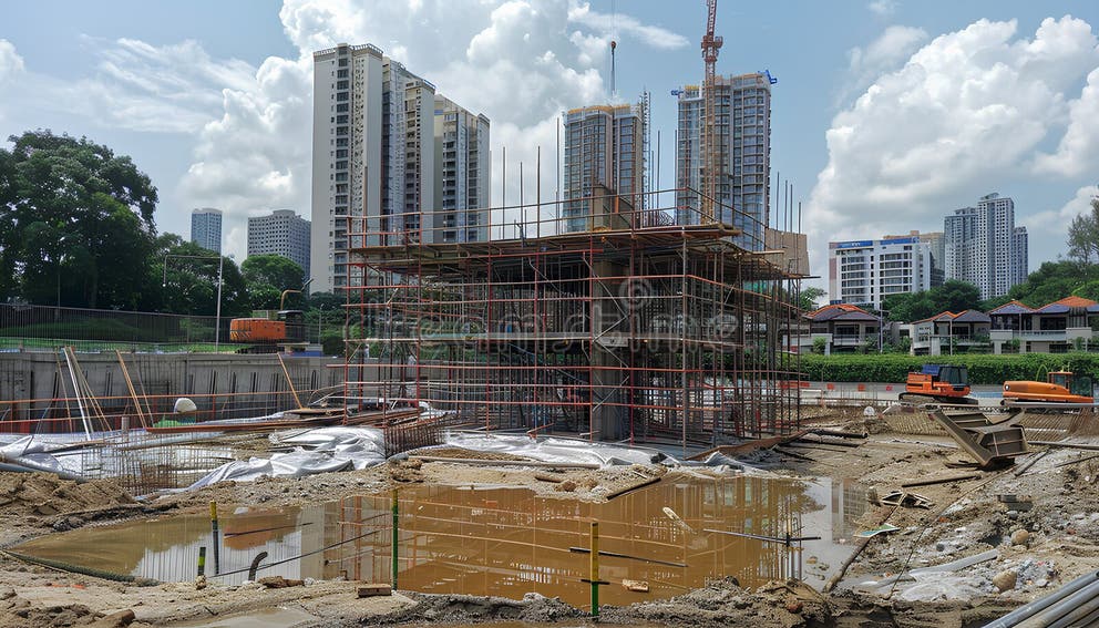 Scaffolding Used As the Temporary Structure To Support Platform, Form ...