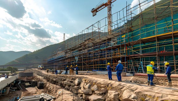 Scaffolding Used As the Temporary Structure To Support Platform, Form ...