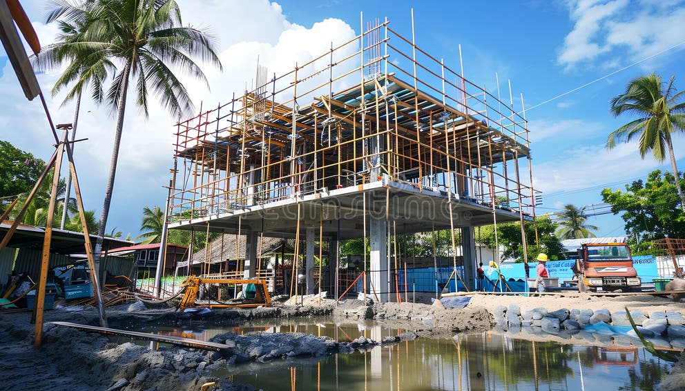 Scaffolding Used As the Temporary Structure To Support Platform, Form ...