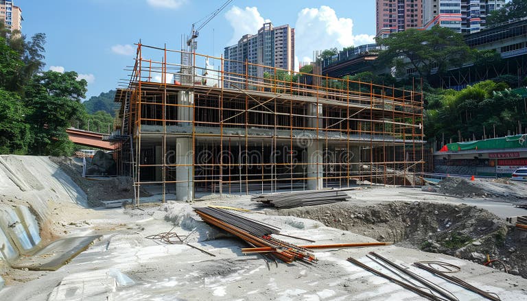 Scaffolding Used As the Temporary Structure To Support Platform, Form ...