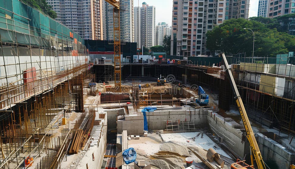 Scaffolding Used As the Temporary Structure To Support Platform, Form ...