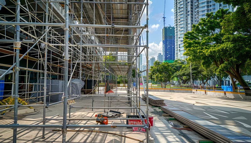 Scaffolding Used As the Temporary Structure To Support Platform, Form ...