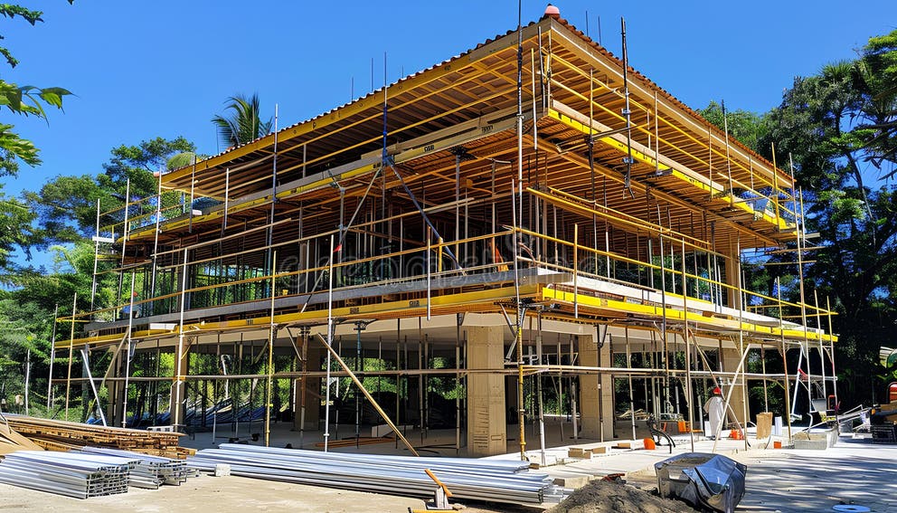 Scaffolding Used As the Temporary Structure To Support Platform, Form ...