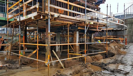 Scaffolding Used As the Temporary Structure To Support Platform, Form ...