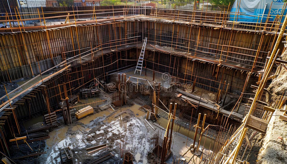 Scaffolding Used As the Temporary Structure To Support Platform, Form ...