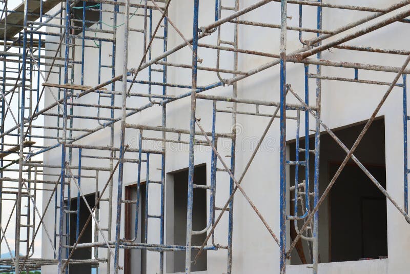 Scaffolding stock photo. Image of housing, iron, scaffold - 183538188