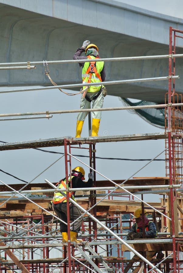 Scaffolding Used To Support a Platform or Form Work Editorial Image ...